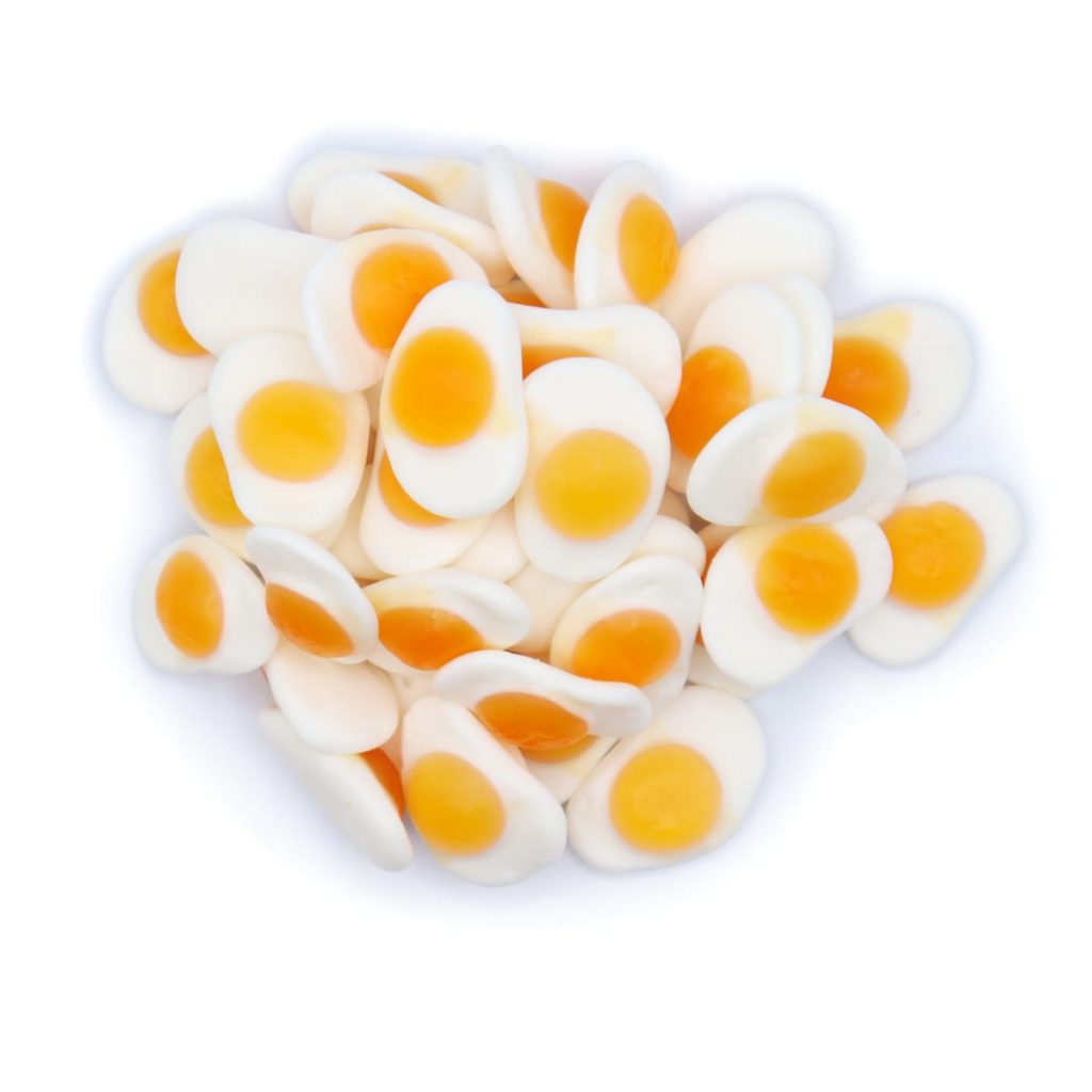 Gummy mini fried eggs | LorentaNuts.com