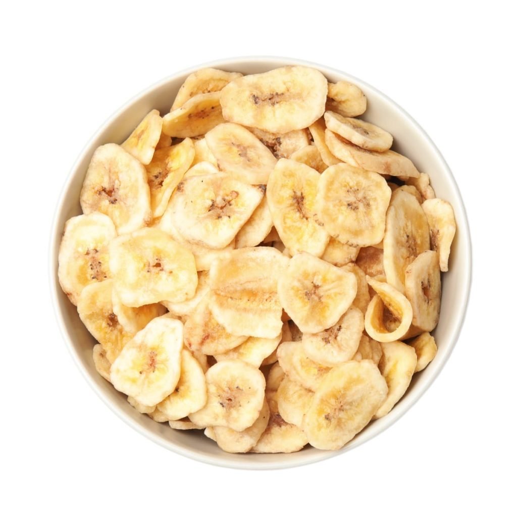 Sweetened Banana Chips Round Tin | LorentaNuts.com