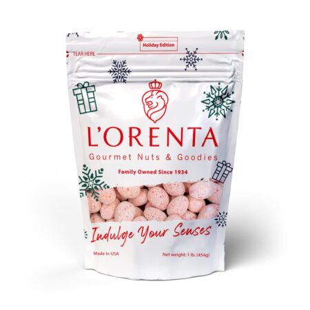 Candy Cane Almonds - Limited Edition Candy | LorentaNuts.com