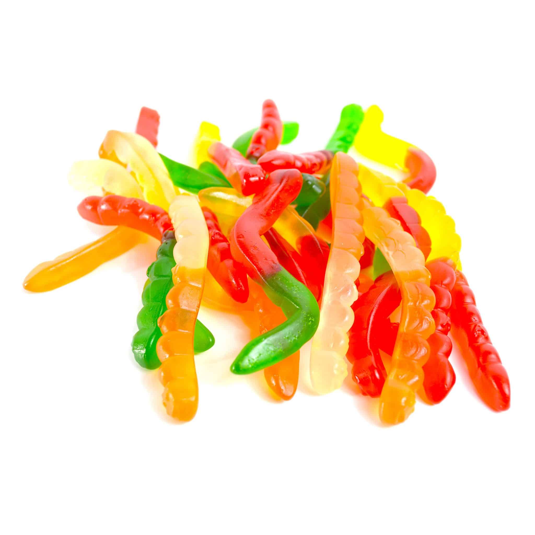 Gummy Worms Mini Assorted Fruit | LorentaNuts.com