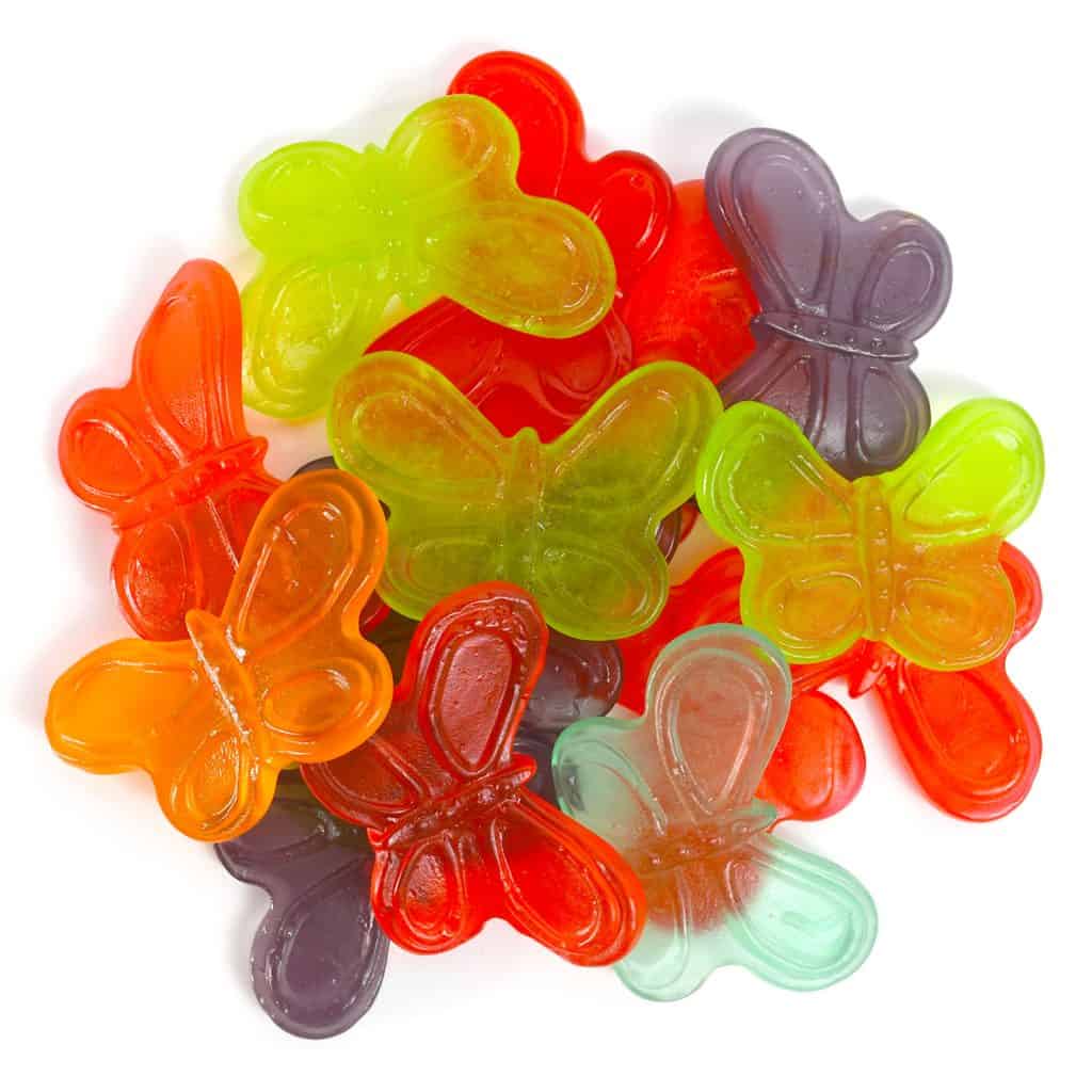 Gummy Butterflies Assorted Flavors Mini | LorentaNuts.com