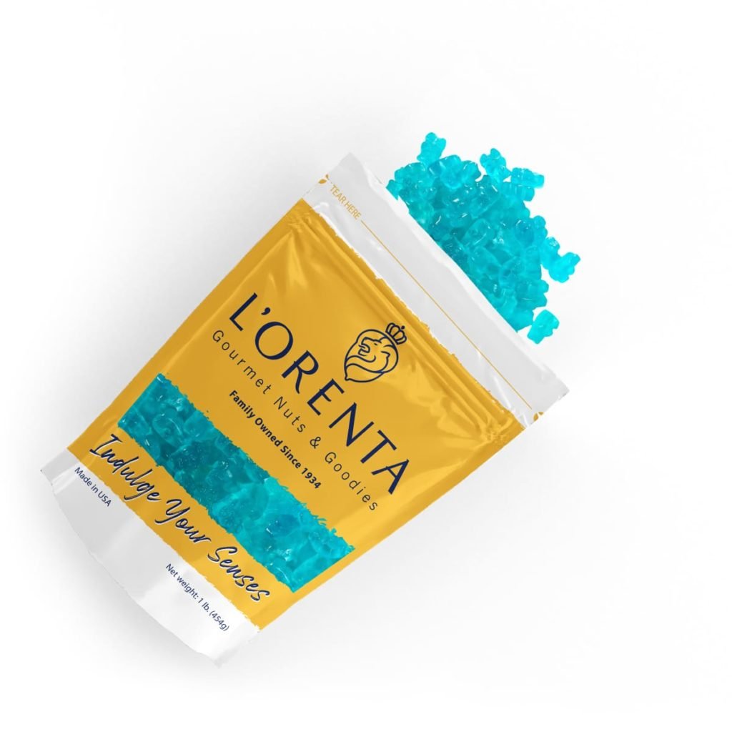 Light Blue Watermelon Gummy Bears | LorentaNuts.com