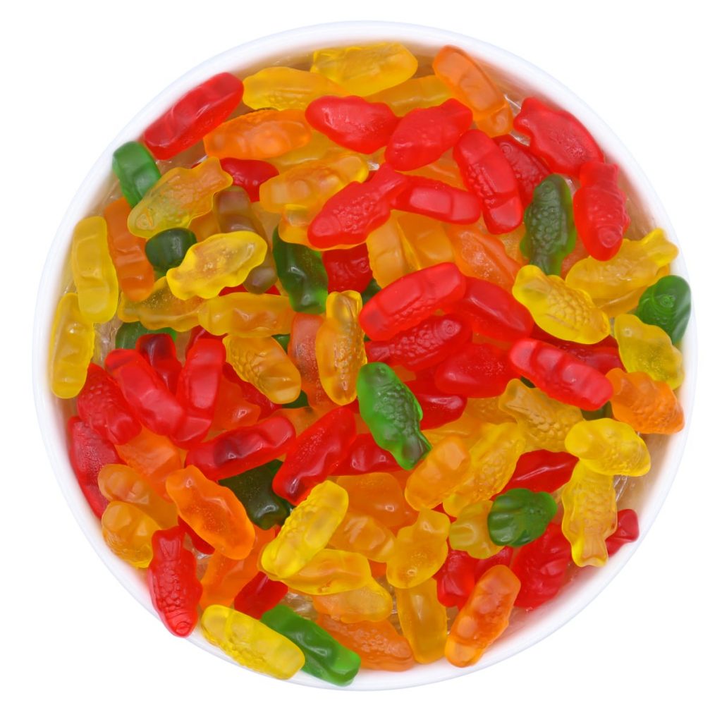 Gummy Candy Assorted Mini Fish fresh by the pound | LorentaNuts.com