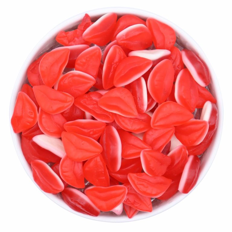 Gummy Candy Red Lips Fresh by the Pound | LorentaNuts.com