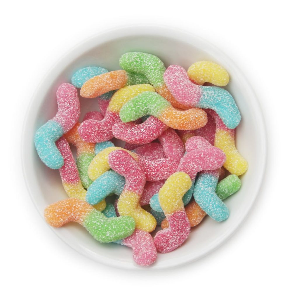 Sour Neon Worms | LorentaNuts.com