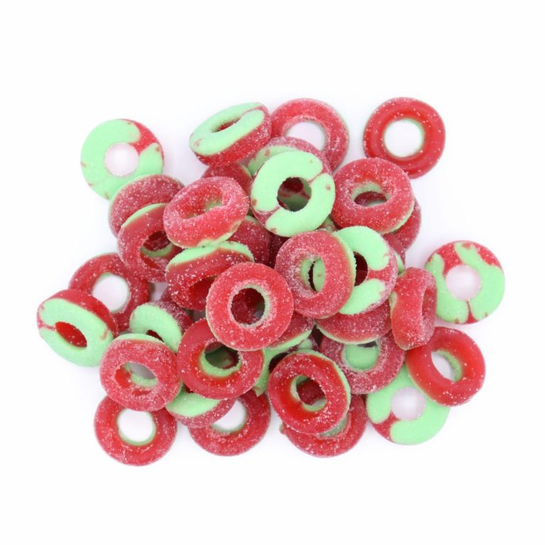 Gummy Watermelon Rings (Starch Based) | LorentaNuts.com