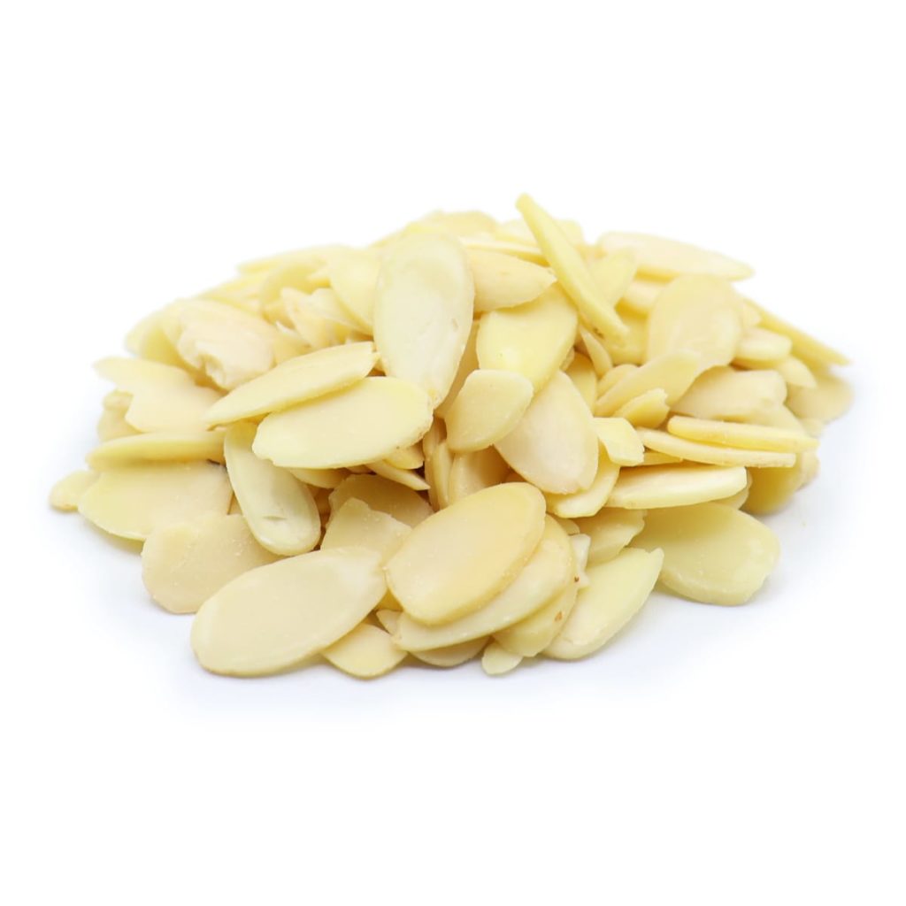 Sliced Blanched Almonds | LorentaNuts.com