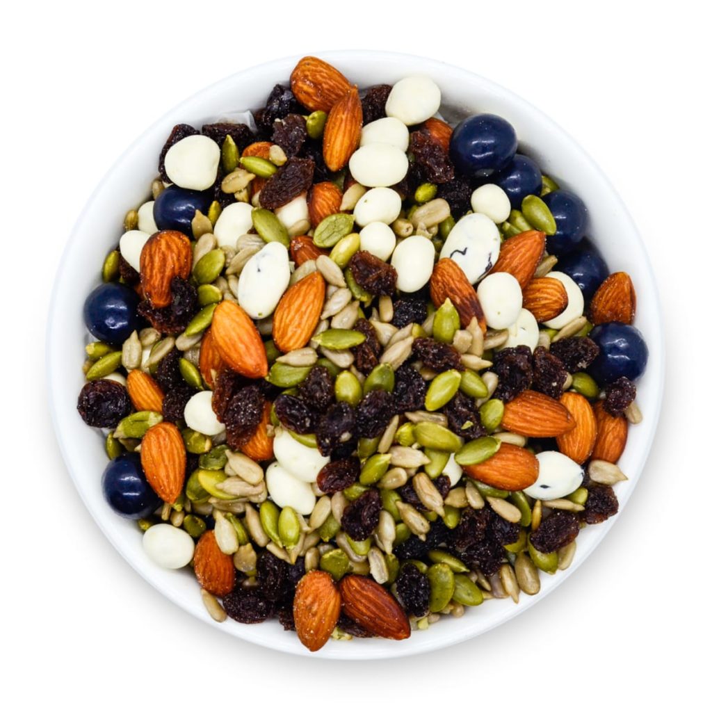 Bluebonnet Harvest Chocolate Trail Mix by the pound | LorentaNuts.com