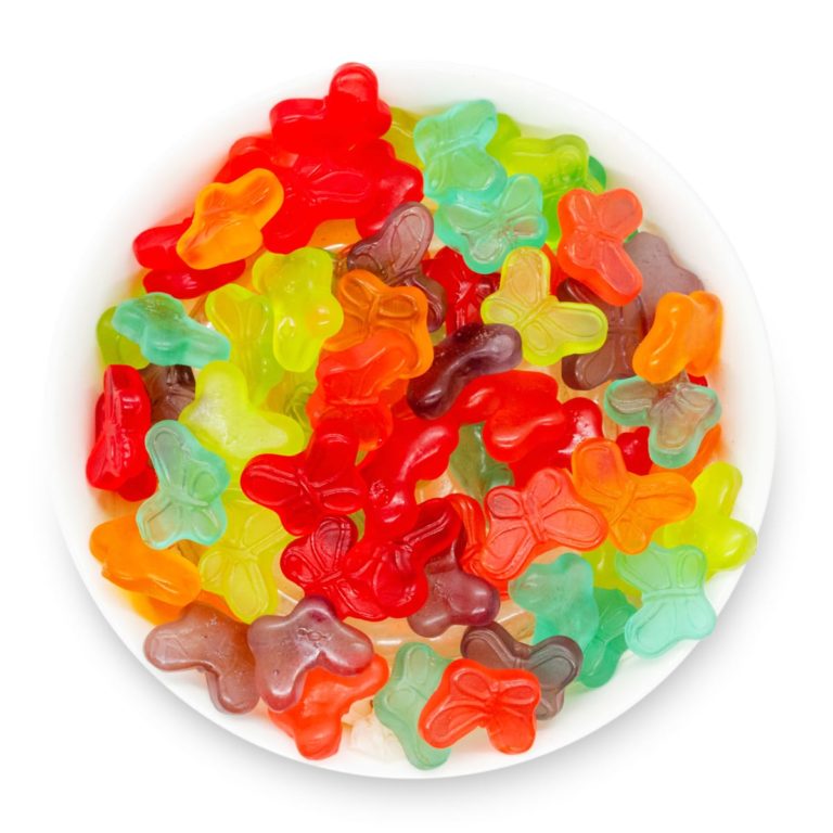 Gummy Butterflies Assorted Flavors Mini | LorentaNuts.com