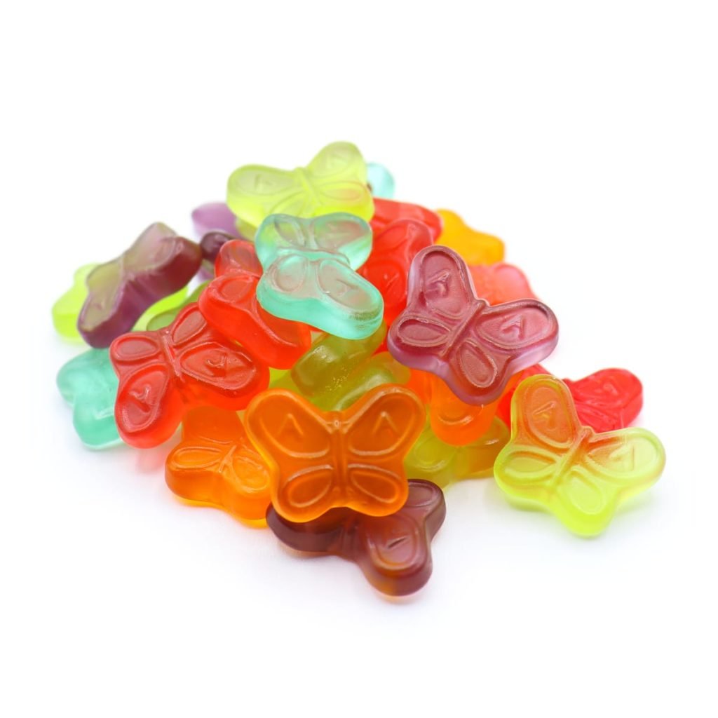 Gummy Butterflies Assorted Flavors Mini | LorentaNuts.com