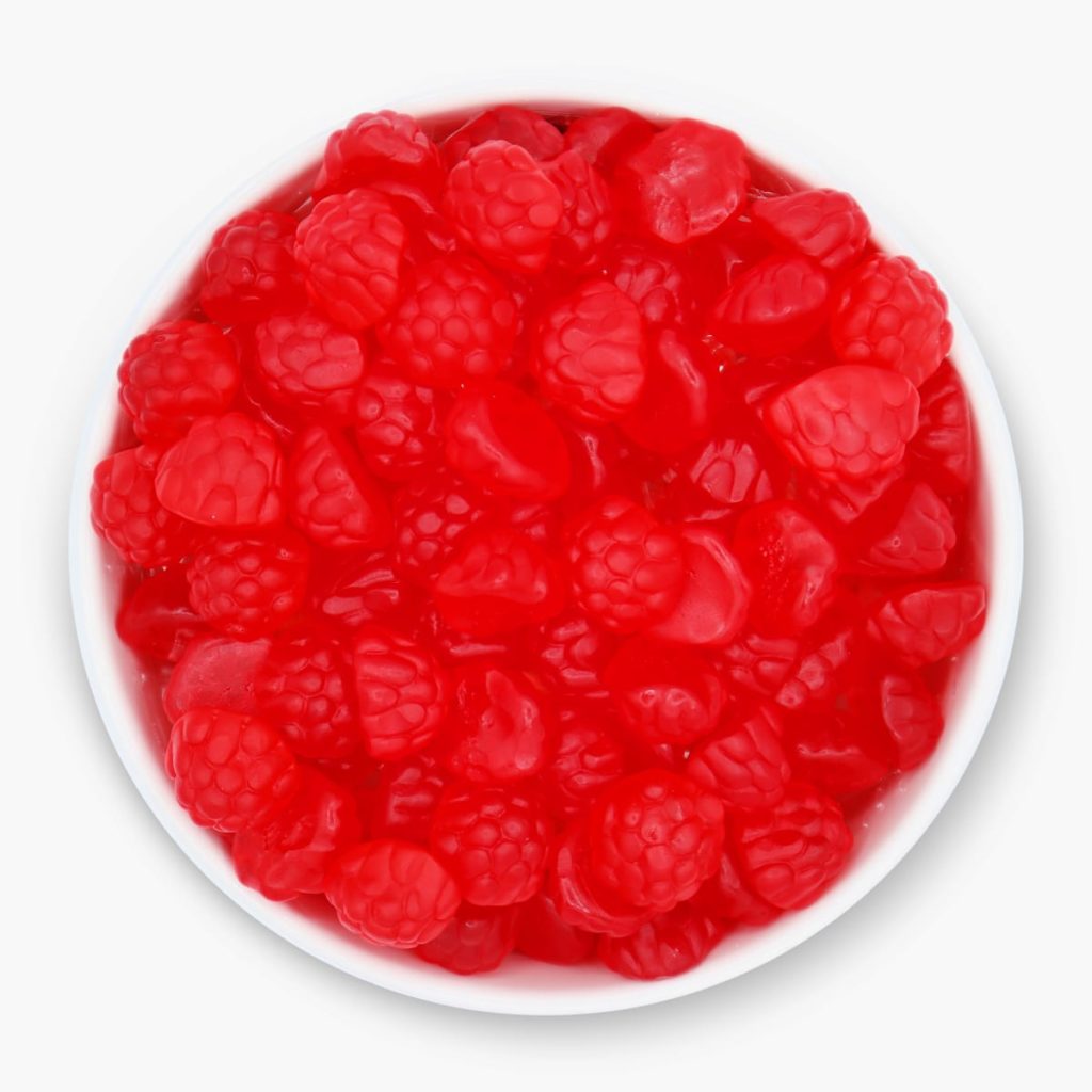 Berry Red Gummy Raspberries | LorentaNuts.com