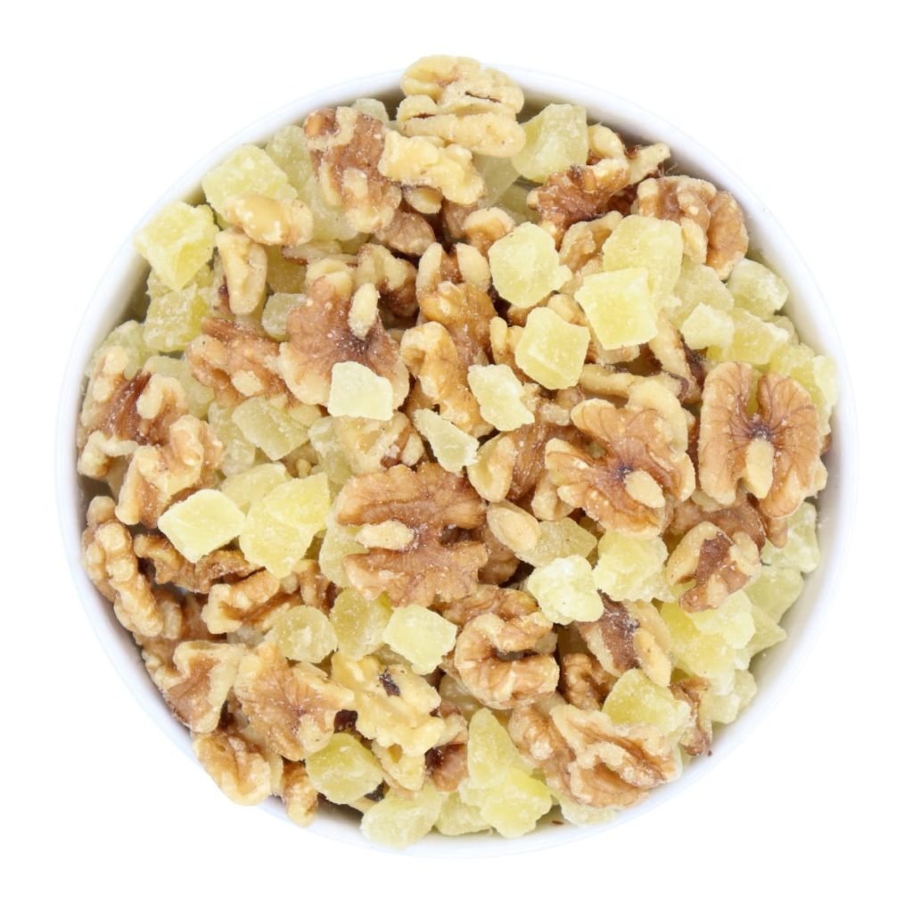 Pineapple Walnut Mix by the pound | LorentaNuts.com