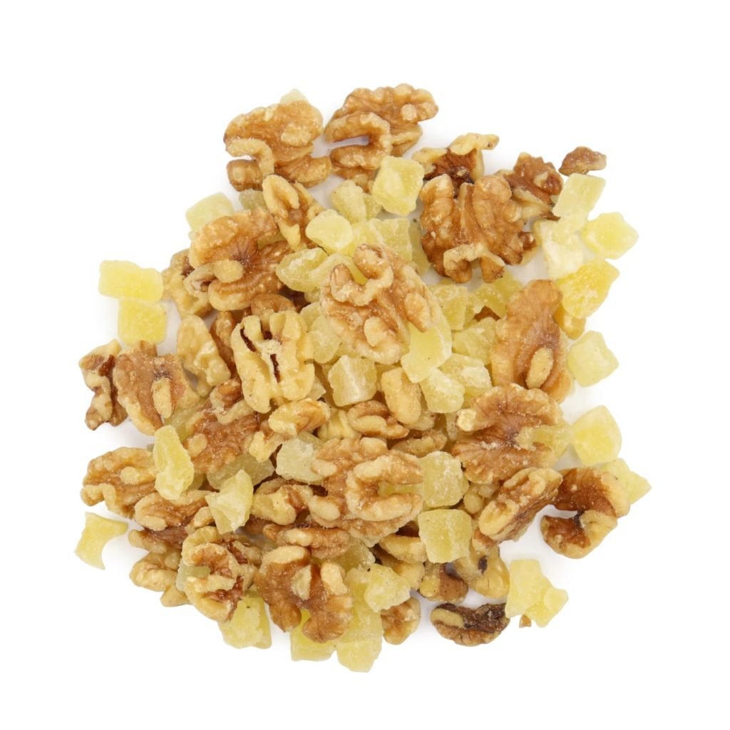 Pineapple Walnut Mix by the pound | LorentaNuts.com