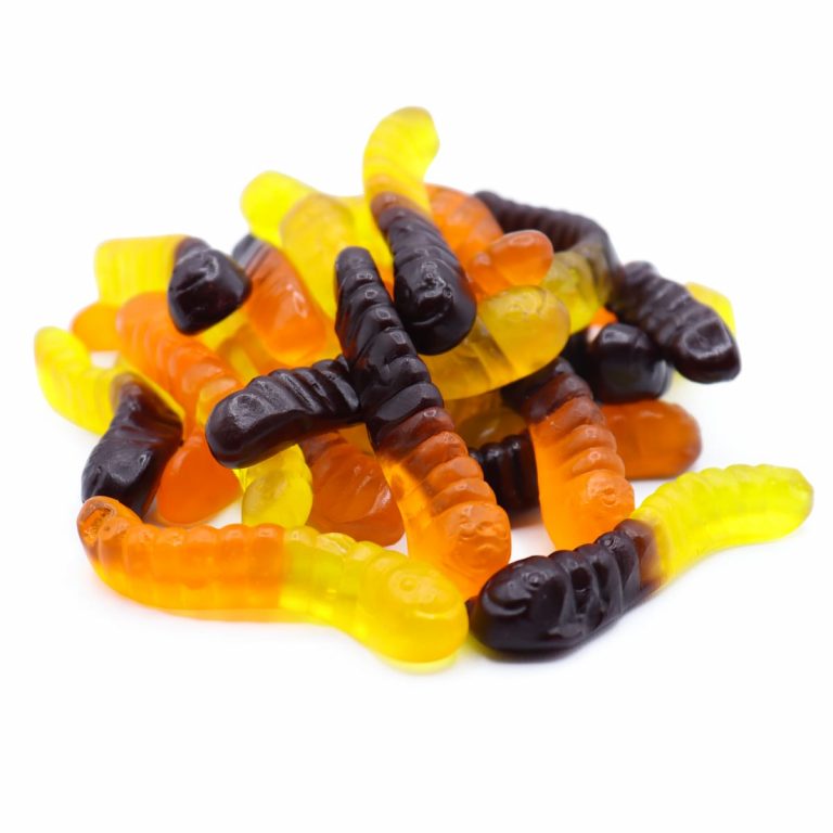 Gummy Halloween Worms made fresh by the pound| LorentaNuts.com