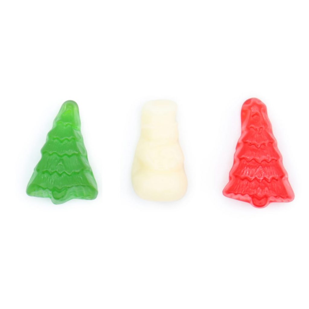 Snowman and Christmas Tree Gummy Candy Candy Mix