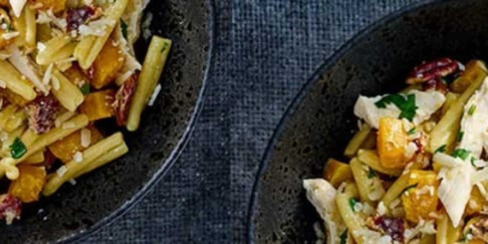 Creamy Chicken Squash & Pecan Pasta Recipe | L'Orenta Nuts
