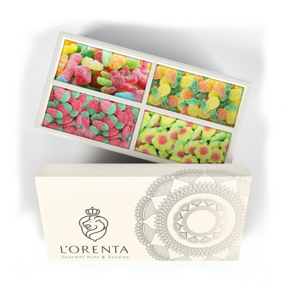 L'Orenta Gift Box Gummy Sour Deluxe | LorentaNuts.com