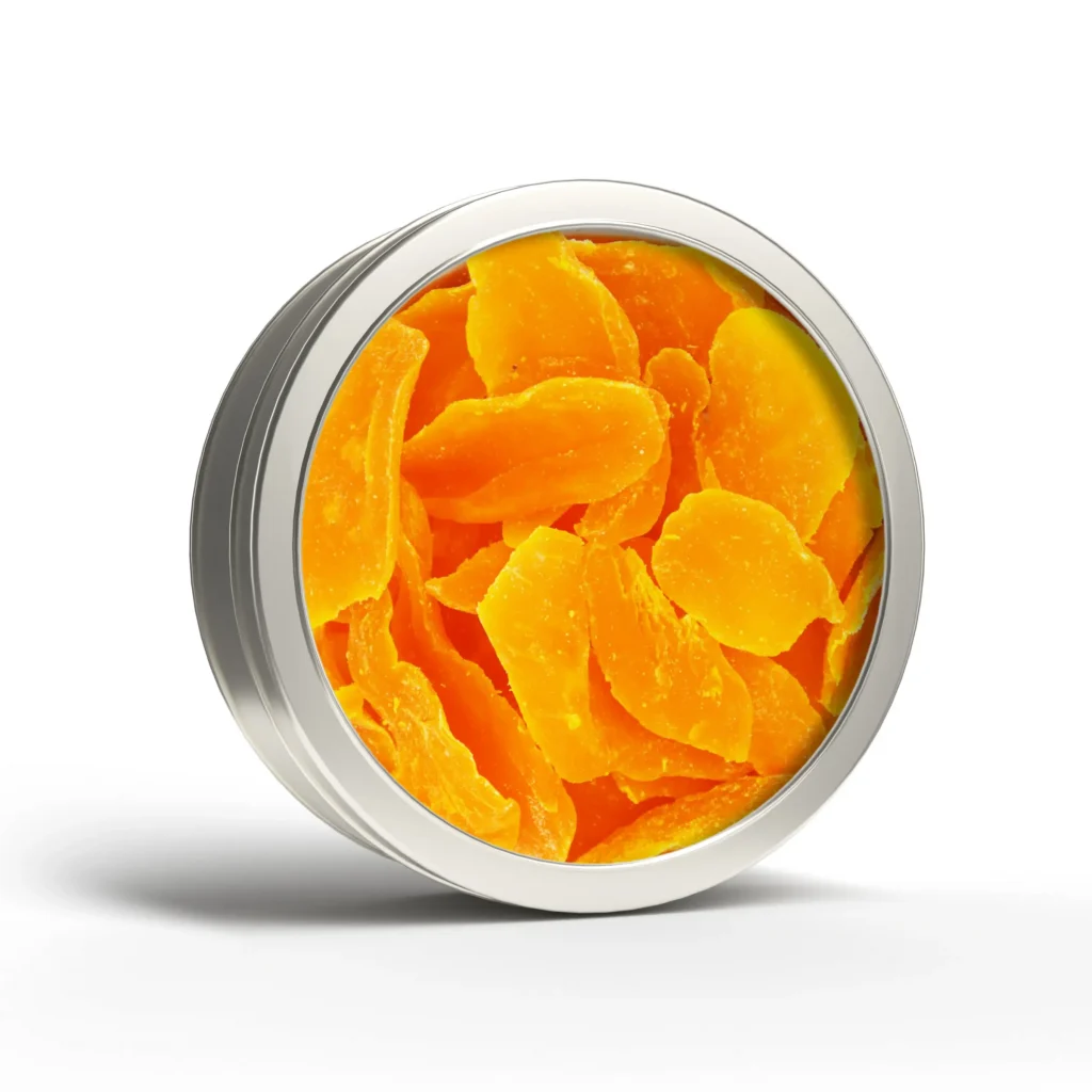 Sliced / Diced Mango Round Tin | LorentaNuts.com