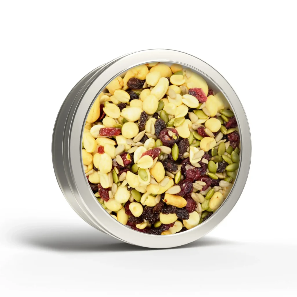 Mountain Mix Round Tin | LorentaNuts.com