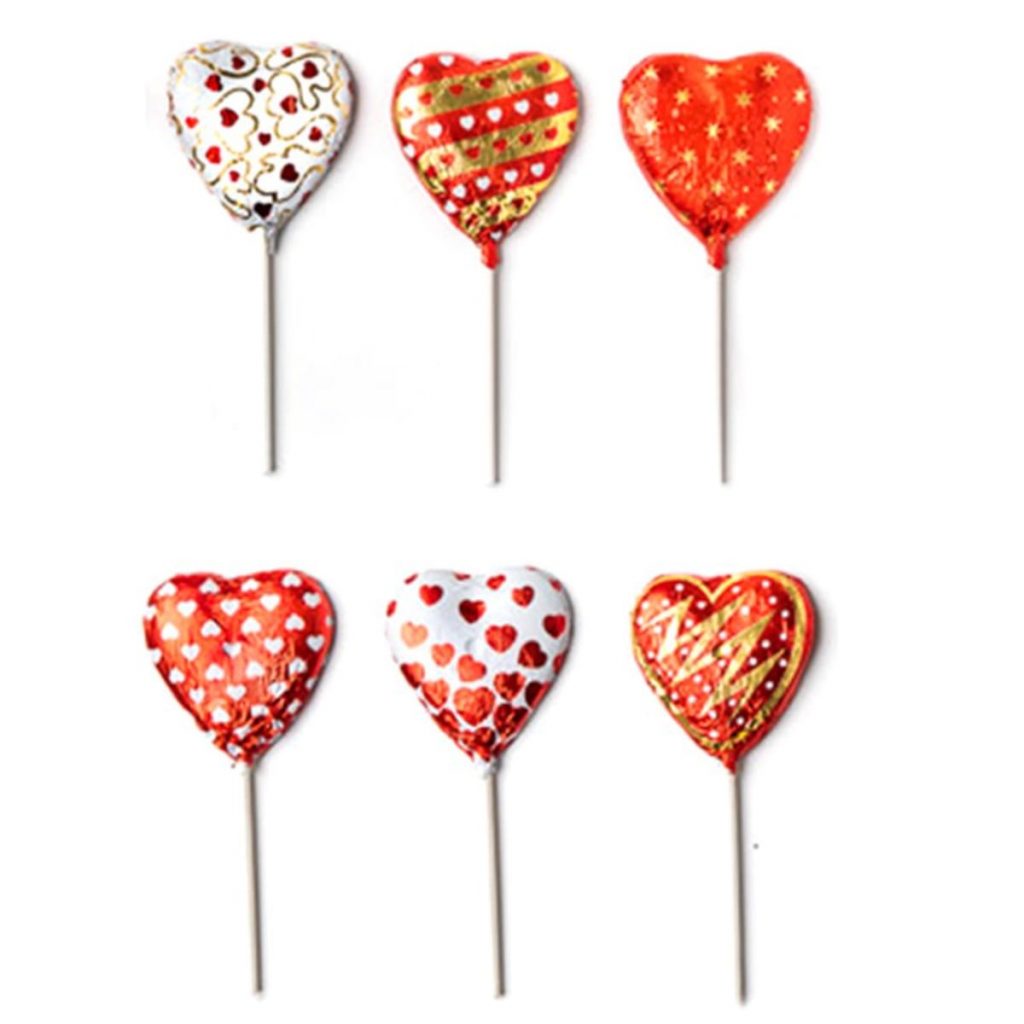 Valentine Heart Pops (Milk Chocolate) | LorentaNuts.com