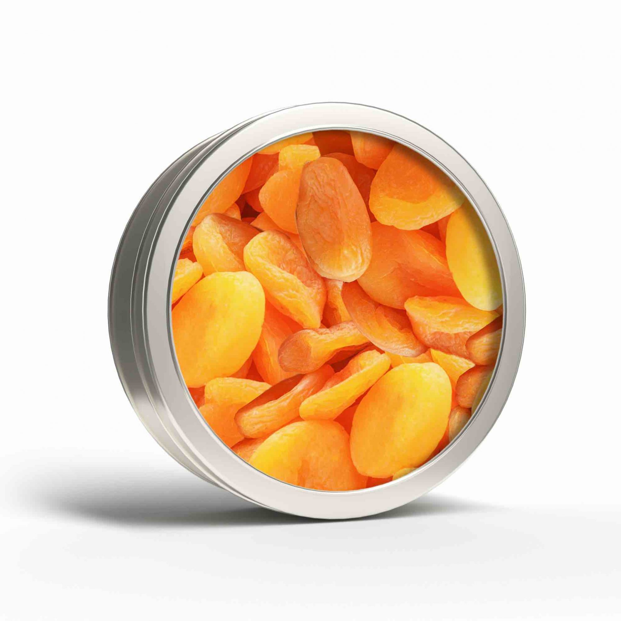Dried Apricots Round Tin | LorentaNuts.com