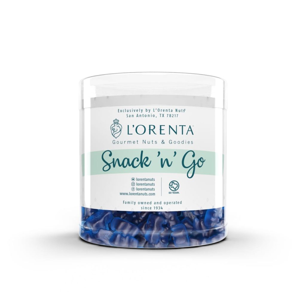 Blue Raspberry Gummy Bears - Snack And Go | LorentaNuts.com