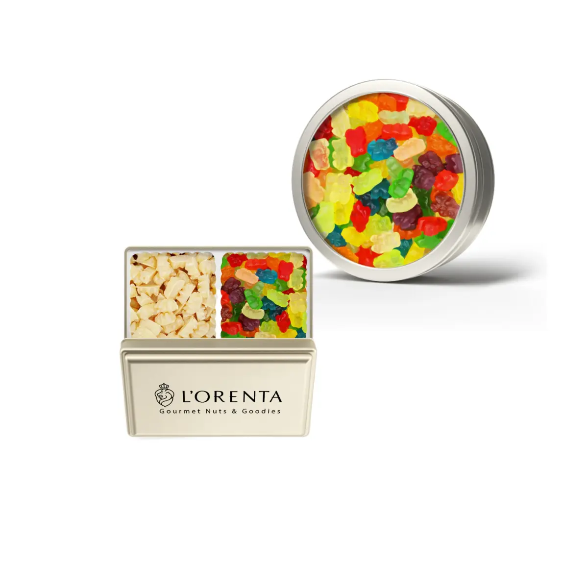 Candy Filled Tins for Gift Giving | LorentaNuts.com